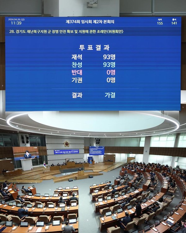 김동연 경기지사 "재난복구지원 군 장병 안전 확보 및 지원 조례 여야정협치 결실"